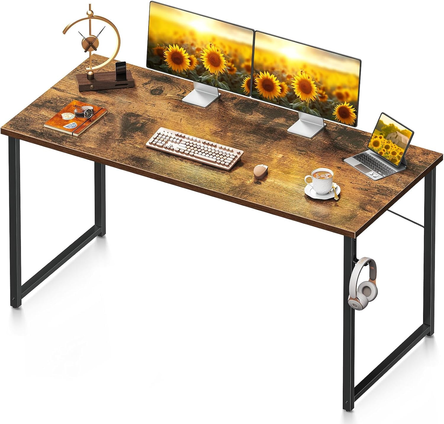 55 Inch Computer Desk, Modern Simple Style Desk for Home Office, Study ...