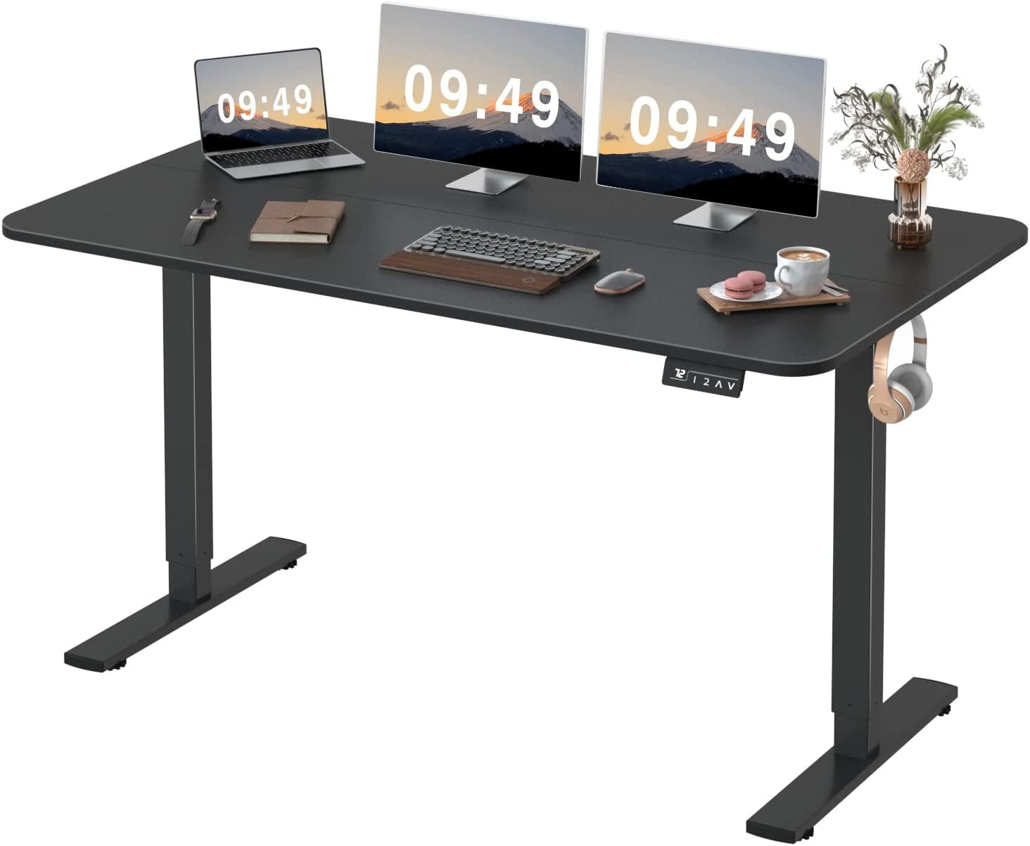55-Inch Electric Height Adjustable Standing Desk | 4-Preset Memory ...
