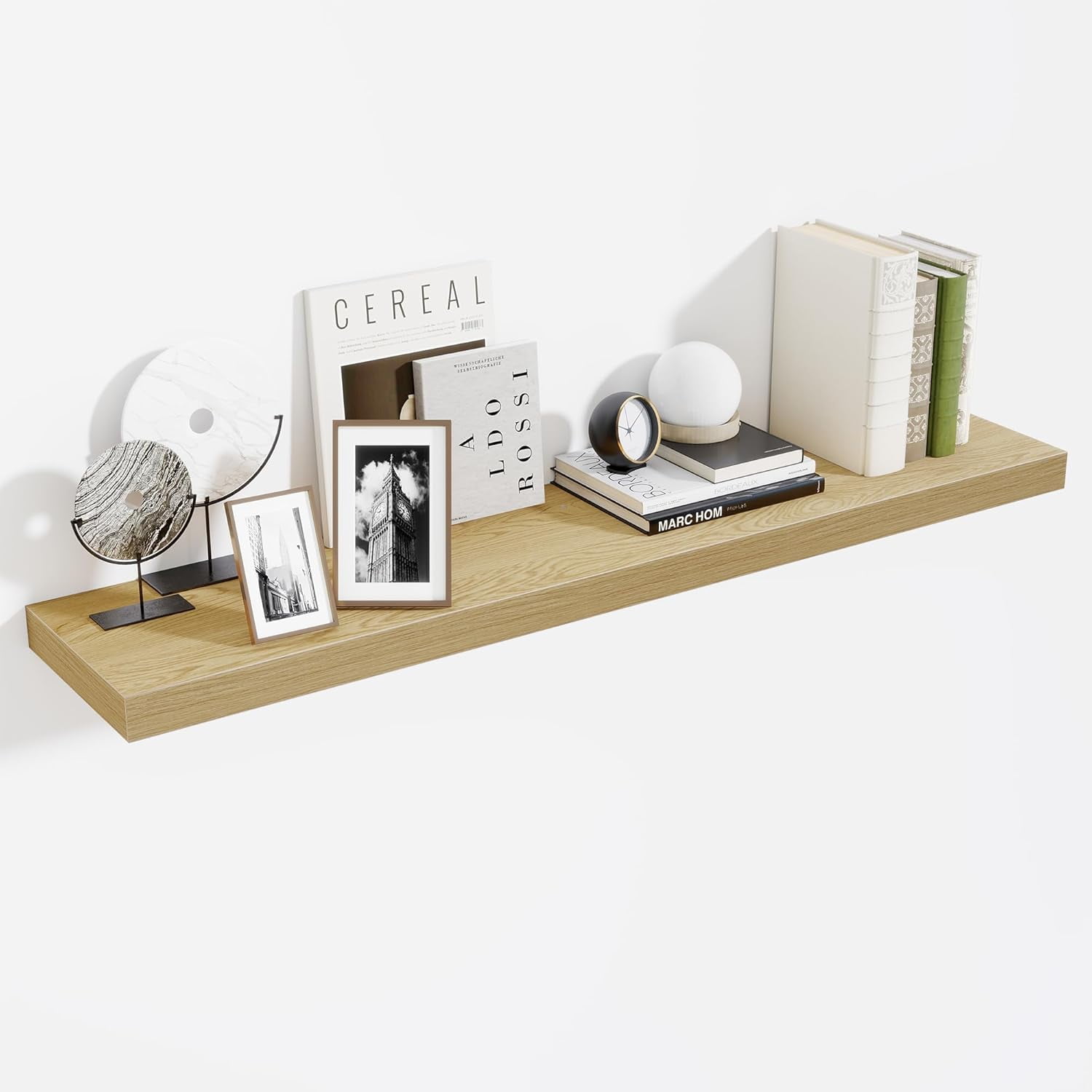 55 Inch Fireplace Mentel Shelf, 10 Inch Deep Shelves for Display & Wall ...