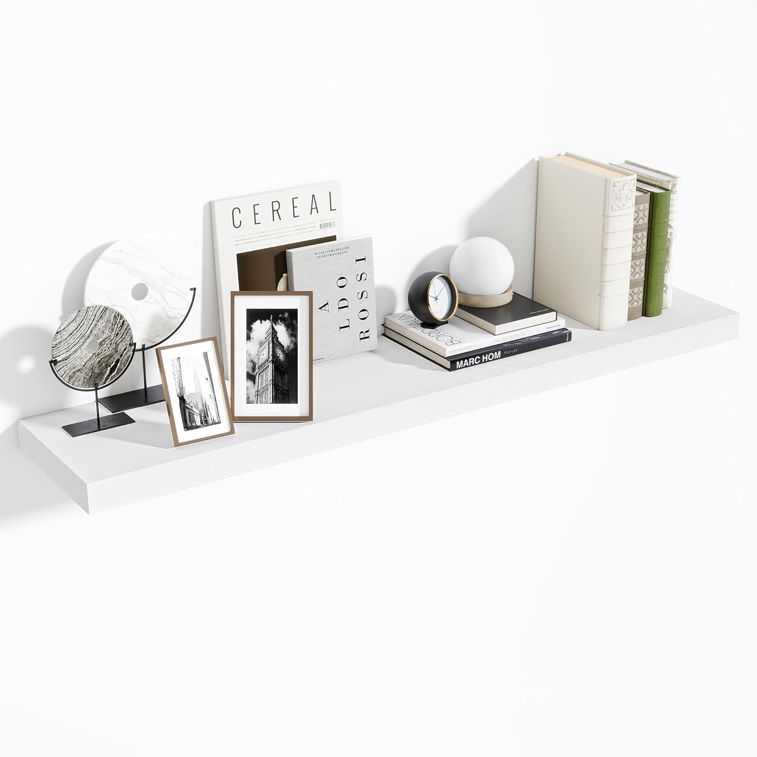 55 Inch Fireplace Mentel Shelf, 10 Inch Deep Shelves for Display & Wall ...