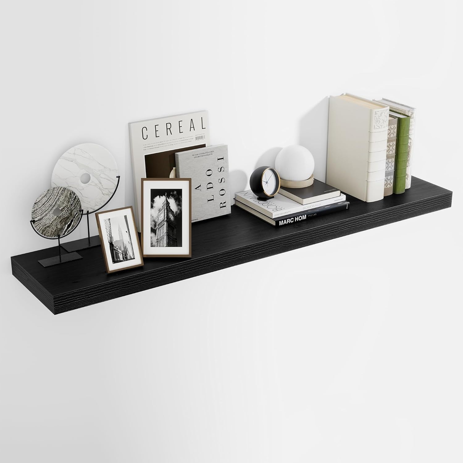 55 Inch Fireplace Mentel Shelf, 10 Inch Deep Shelves for Display & Wall ...