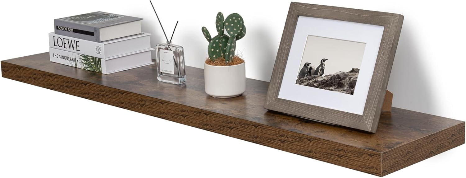 55 Inch Floating Shelf, Large Display Shelf and Storage Shelf, 12 Inch ...