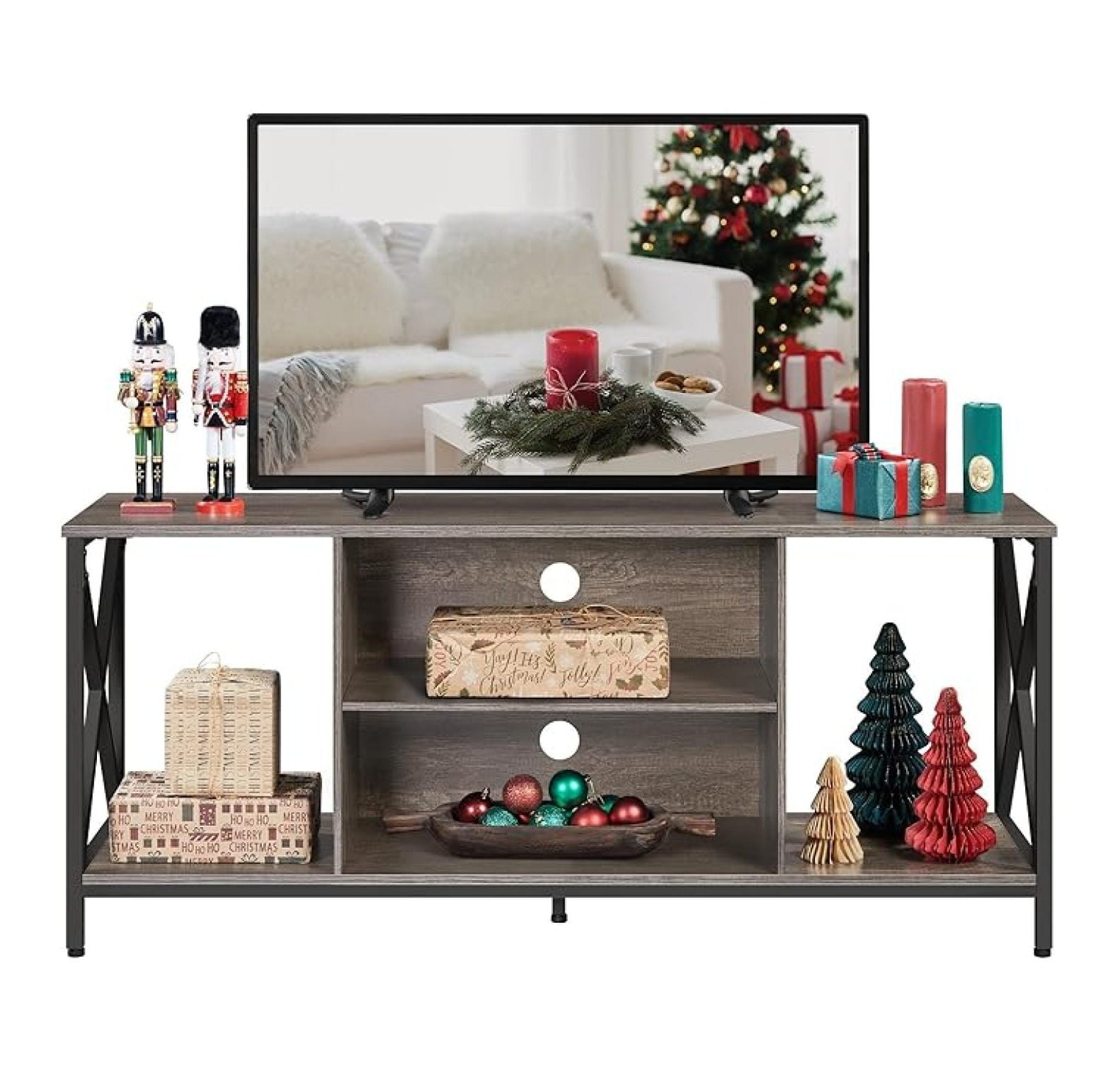 55 Inch TV Stand for up to 65 in TV, Industrial Entertainment Center TV ...
