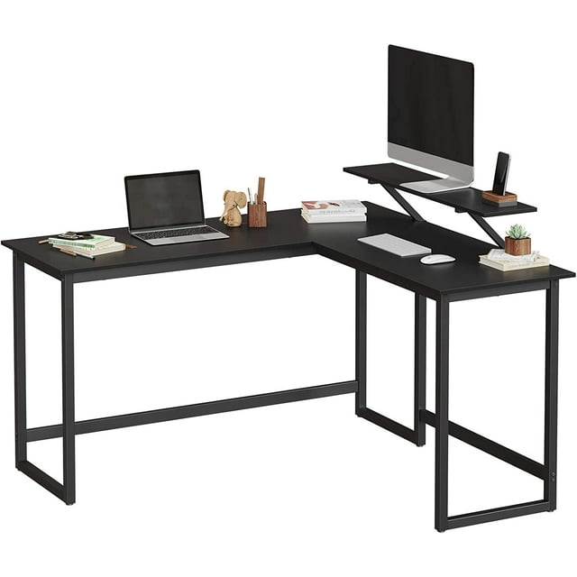 55" L Shaped Gaming Desk, Modern Style Computer Desk for Home Office ...