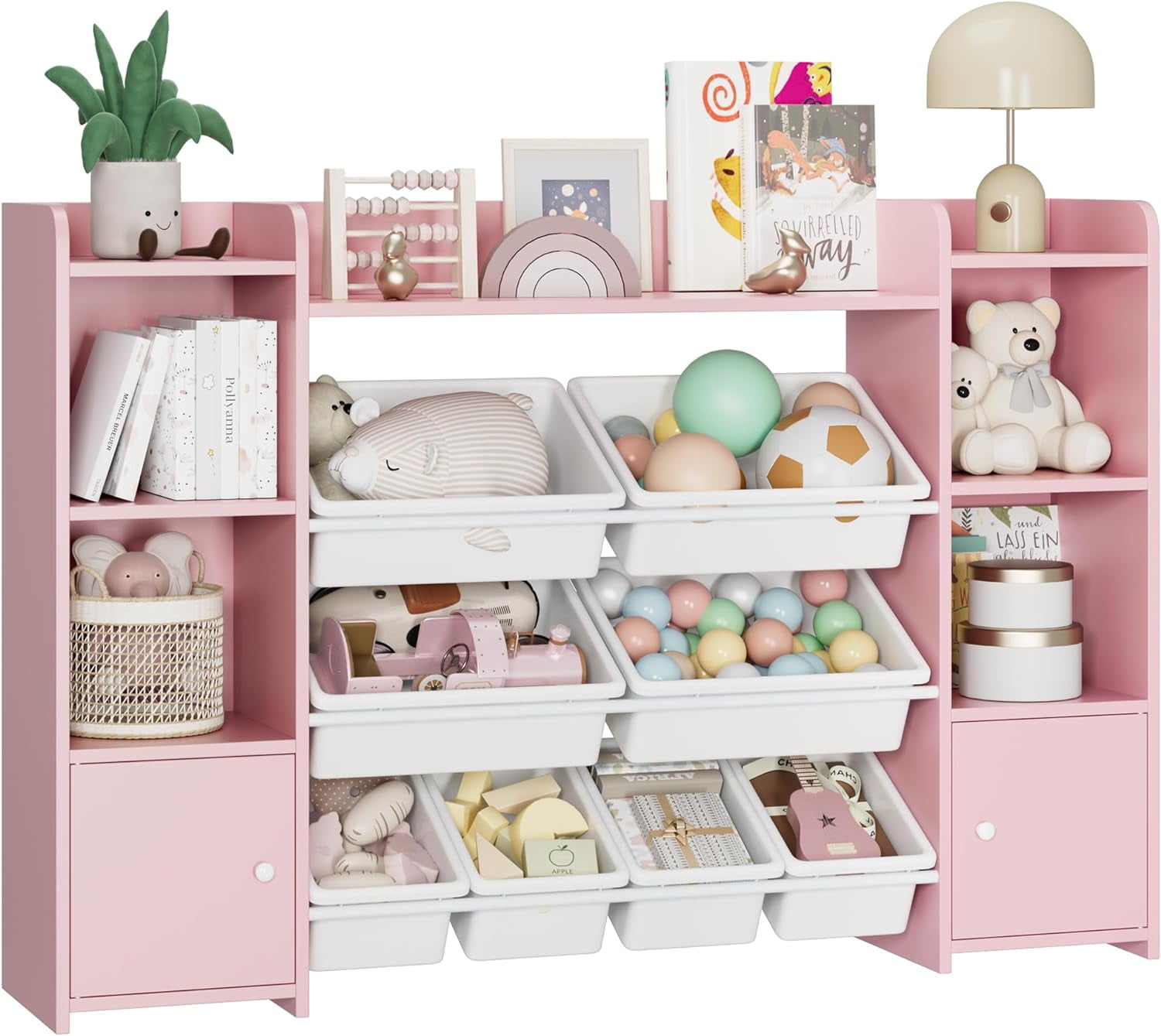 55''Large Toy Storage Organizer with 8 Toy Bins, Toy Organizers and ...