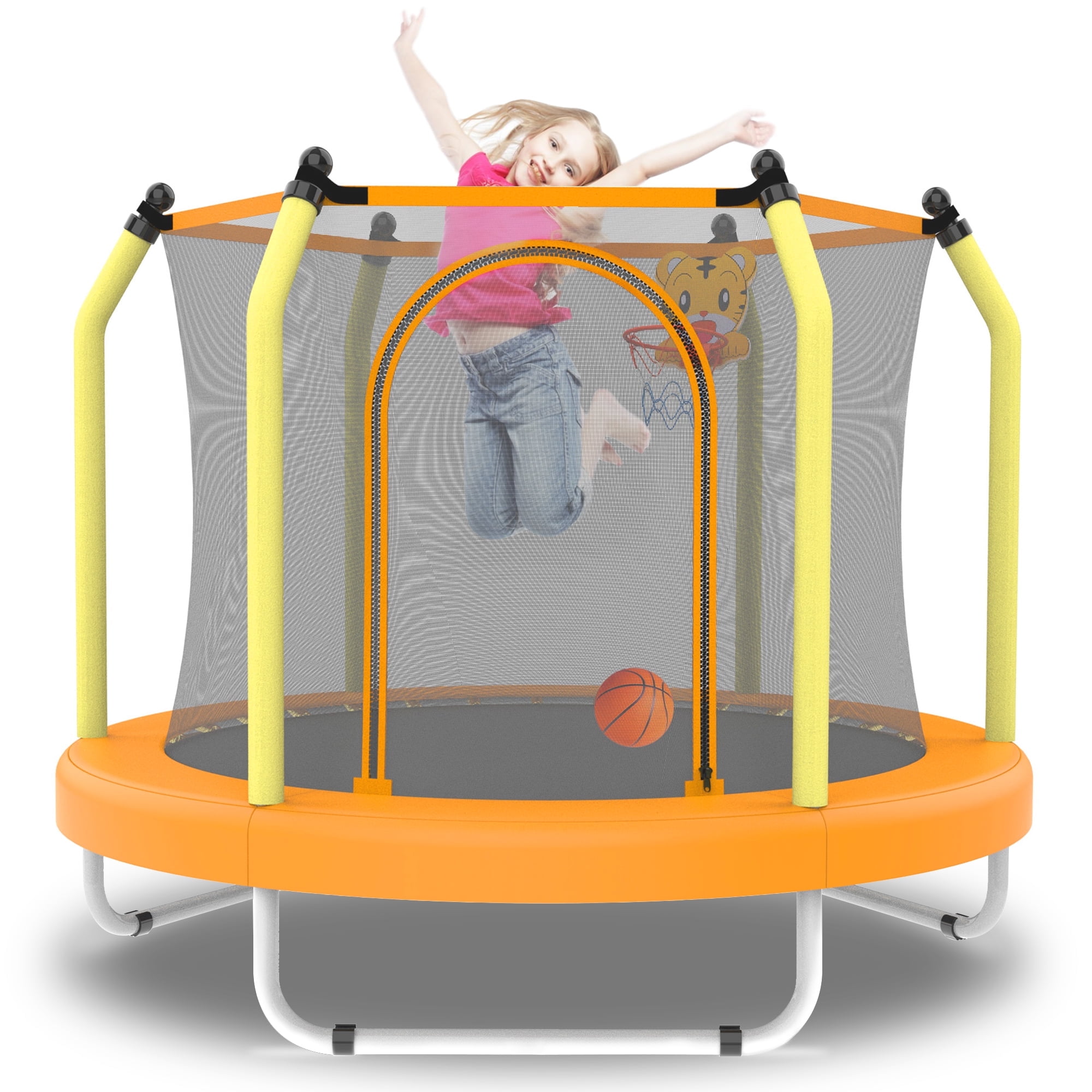 UIOWIO Toddler Trampoline Indoor 1-6 Year Old Mini Trampoline for Kids ...
