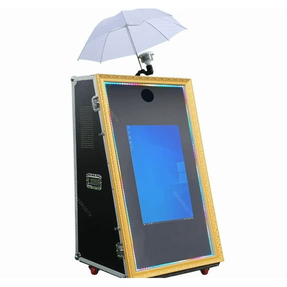 GO360BOOTH 55“ Mirror Photo Booth With Flight Case- 32" Touchscreen ...
