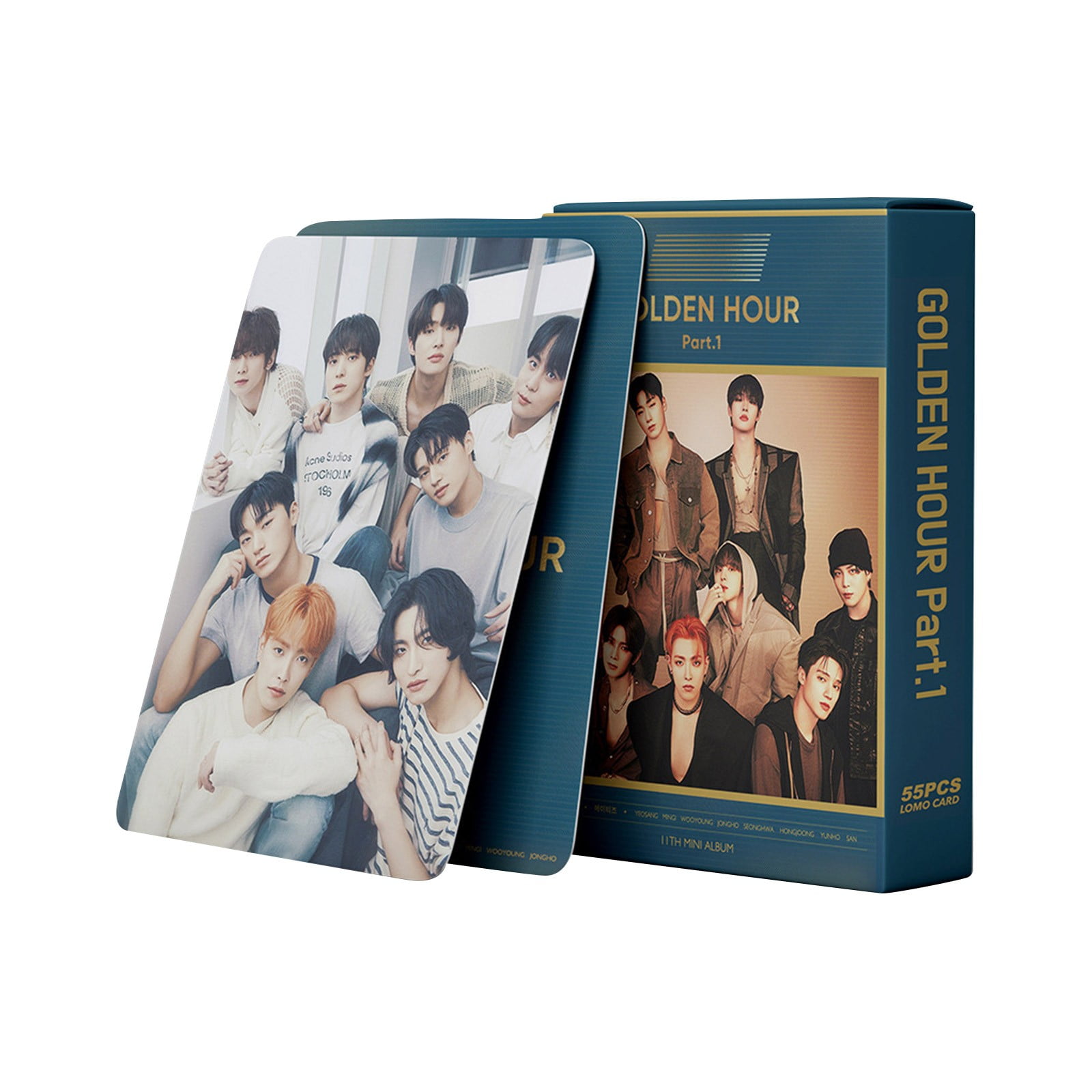 55 PCS ATEEZ Small Cards, Cui Zhonghao Cui Umbrella Jinhongzhong Support Card Around Golden Hour ...