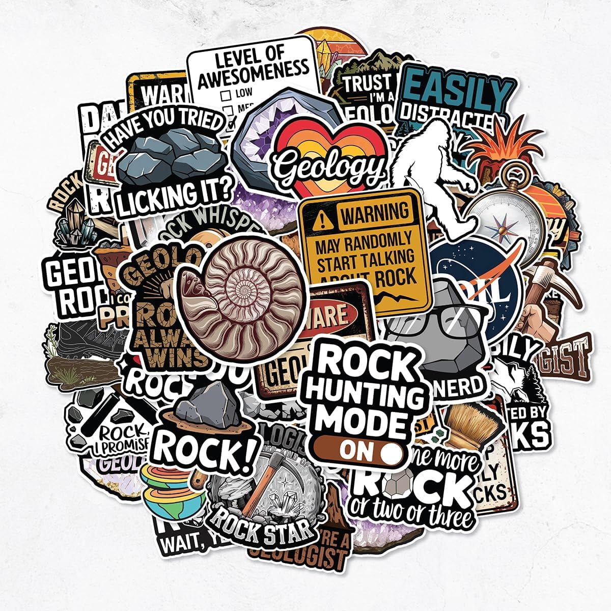 55 PCS Geology Stickers Geology Party Favors & Decorations Waterproof ...