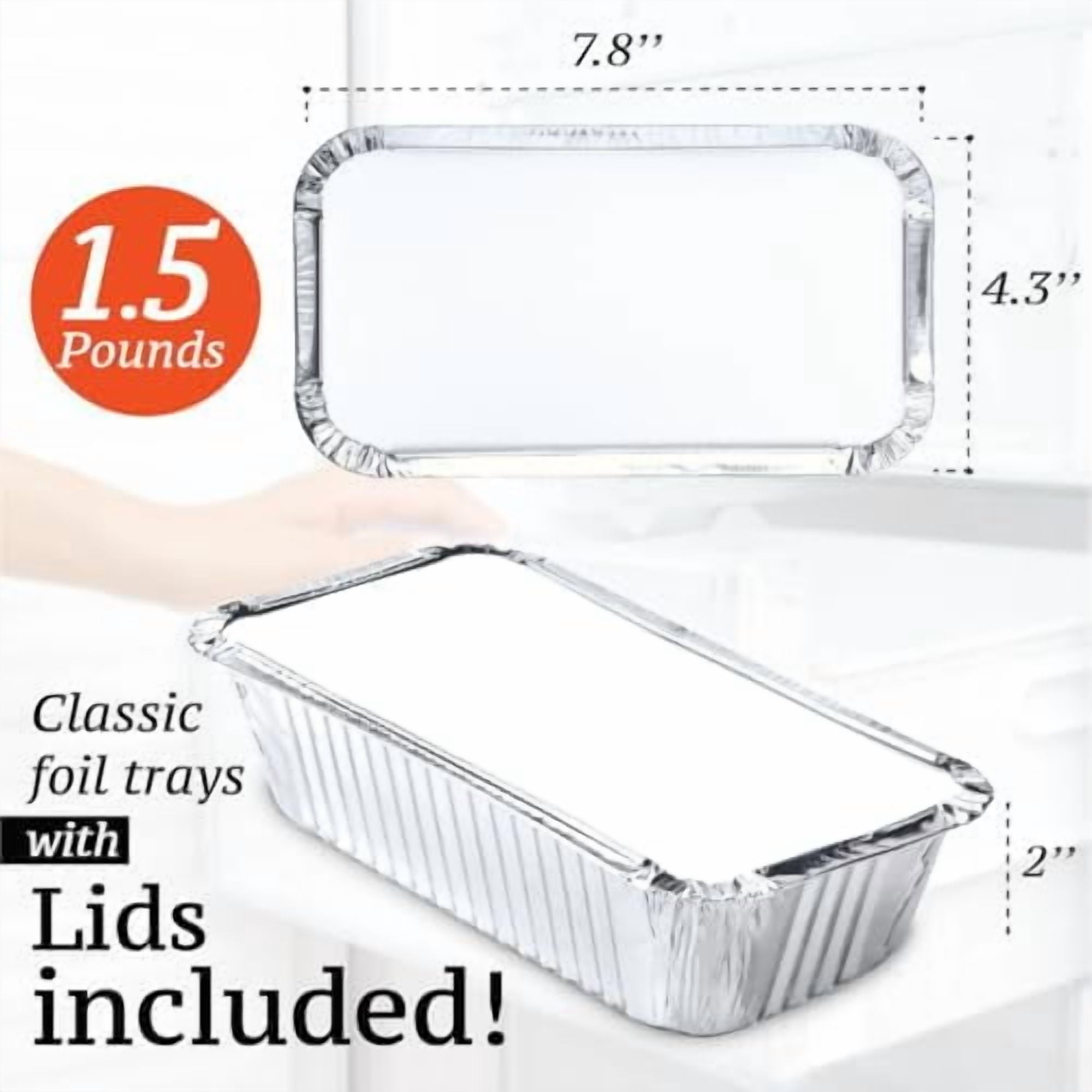 (55 Pack Aluminum Loaf Pans with Lids 1.5 LB Disposable Bread Tins for ...