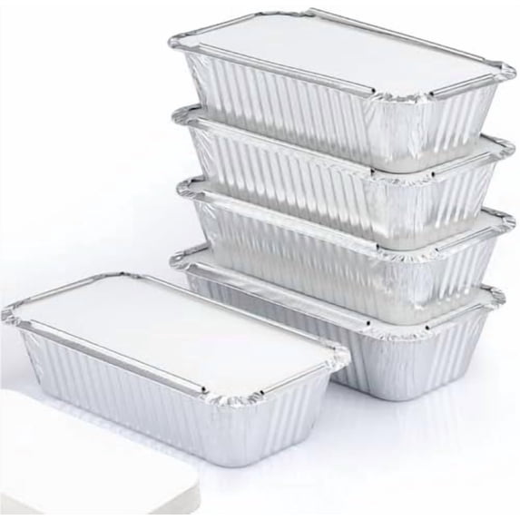 (55 Pack Aluminum Loaf Pans with Lids 1.5 LB Disposable Bread Tins for ...