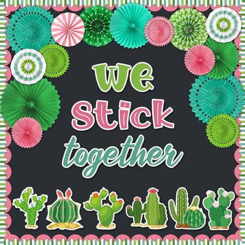 55 Pcs Cactus Theme Bulletin Board Stick Succulent Bulletin Board ...
