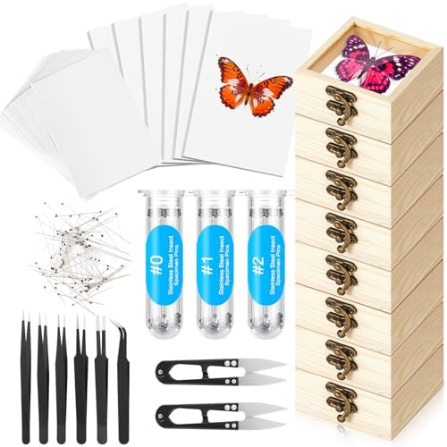 55 Pcs Insect Specimen Tools Kit Include 3.54 x 3.54 x 1.77 in 8 Pcs ...
