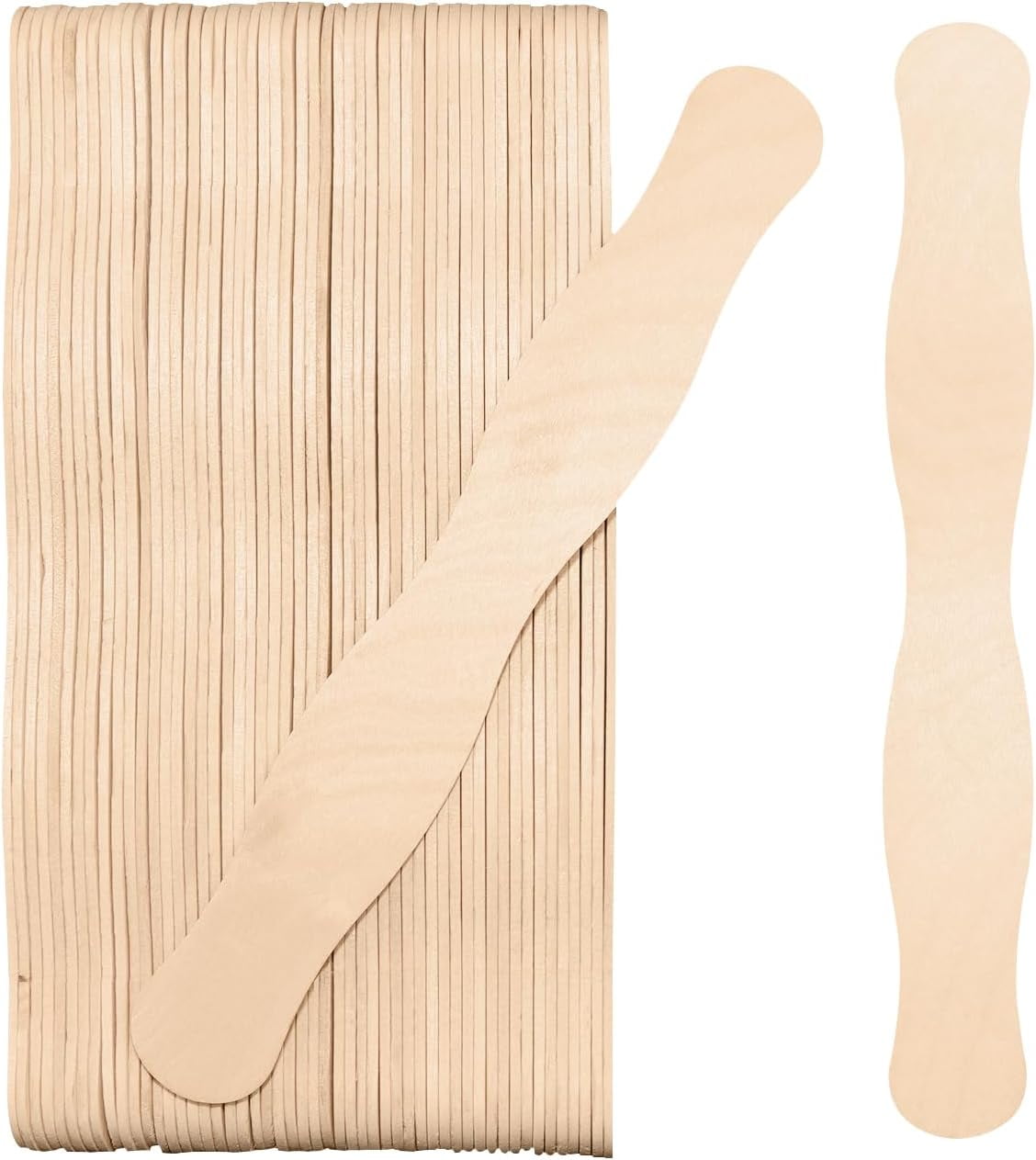 55 Pcs Wooden Fan Handles 8 inch, Jumbo Craft Sticks for Wedding ...