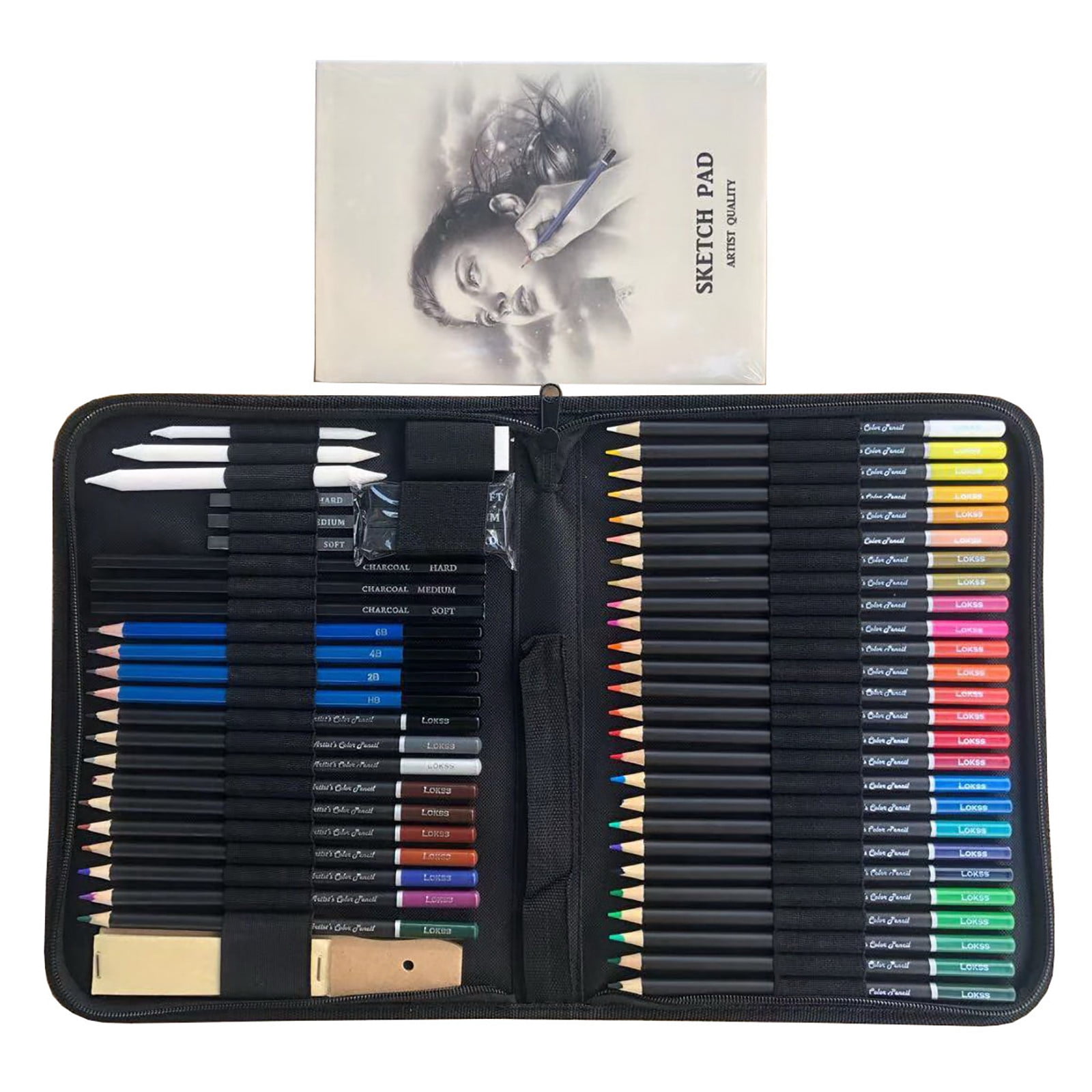 55-Piece Drawing Stationery Set Clearance! Sketching Kit Set Teens Art ...