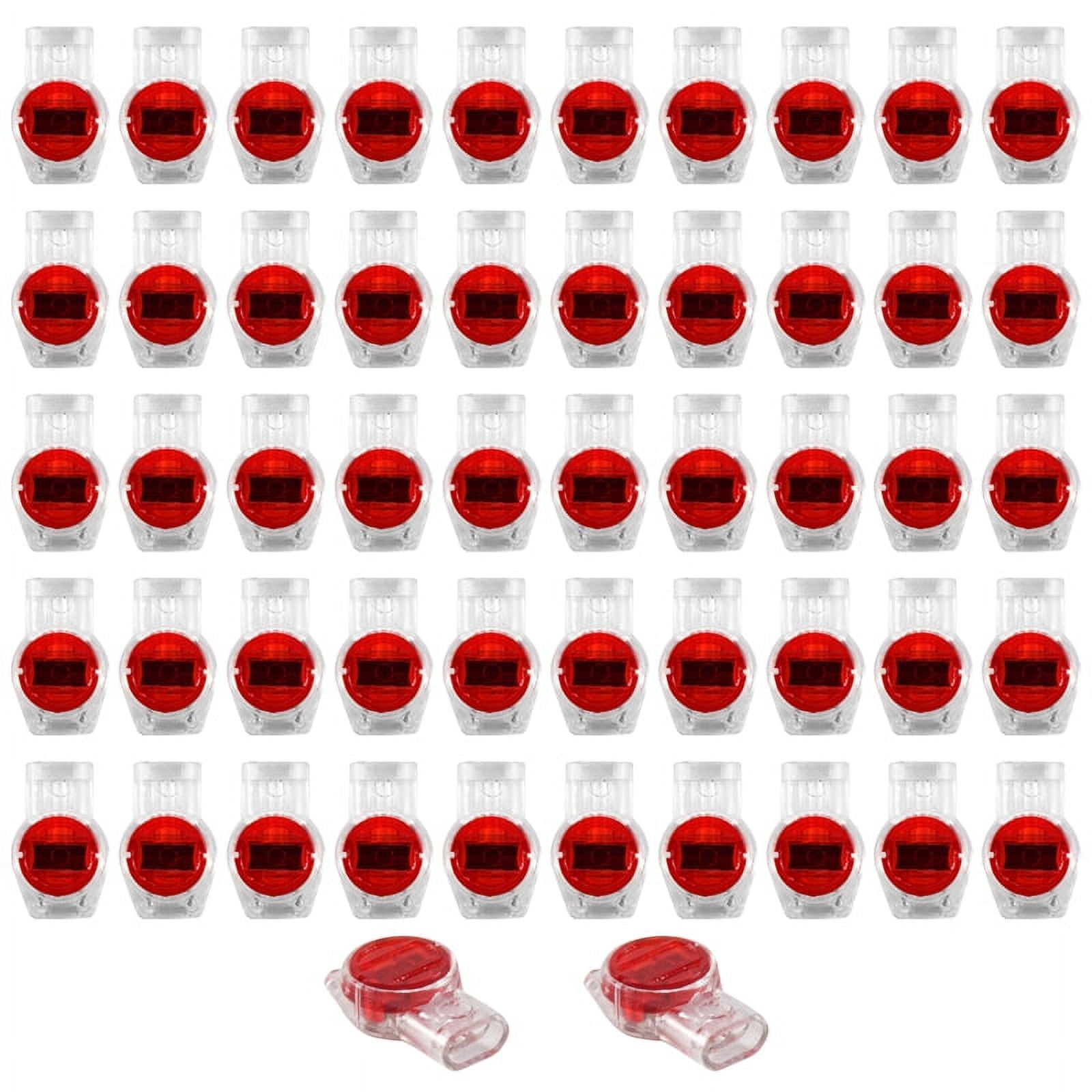 55 Pieces Gel Splice UR Connector 3 Port Wire Connectors Red+Clear,55 x ...