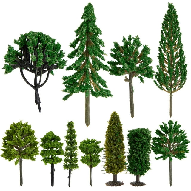 55-Pieces of Miniature Model Trees for Diorama Supplies, Scenery ...