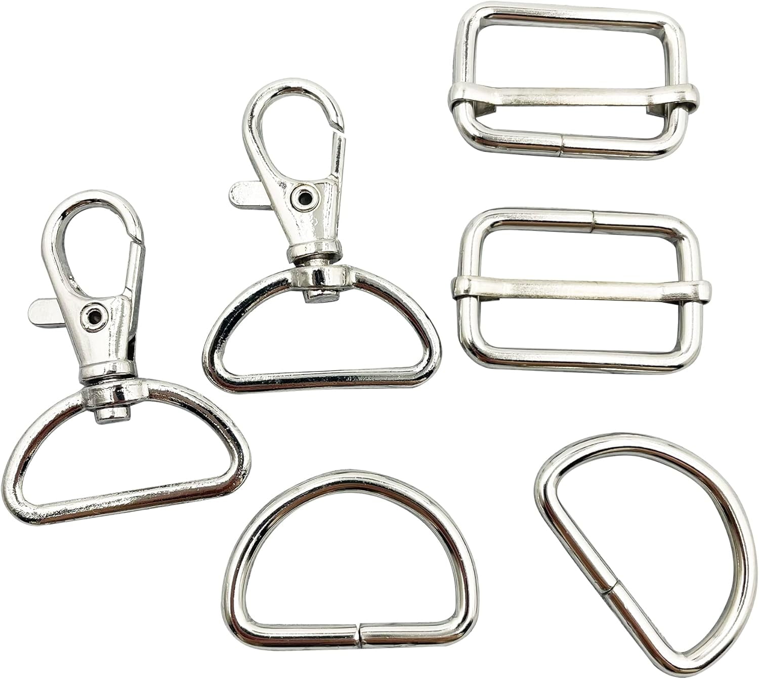 55 Pieces Purse Hardware Keychain Hooks with D Rings Set for Bag Making ...