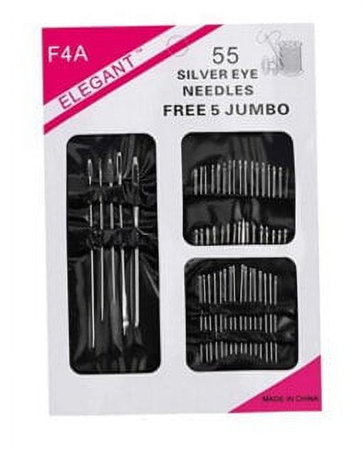 55 Pieces Stainless Steel Big Eye Hand Sewing Needles Set with ...
