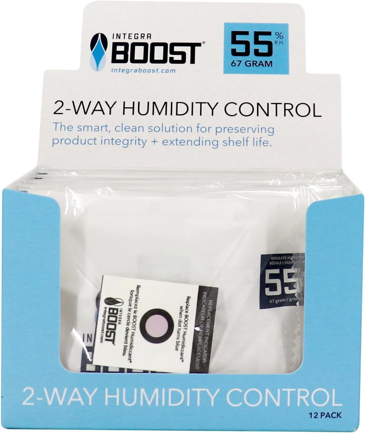55% RH Level - 67 Gram Size - Two-Way Humidity Control Pack - Incl ...