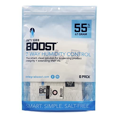 55% RH Level - 67 Gram Size - Two-Way Humidity Control Pack - Incl ...