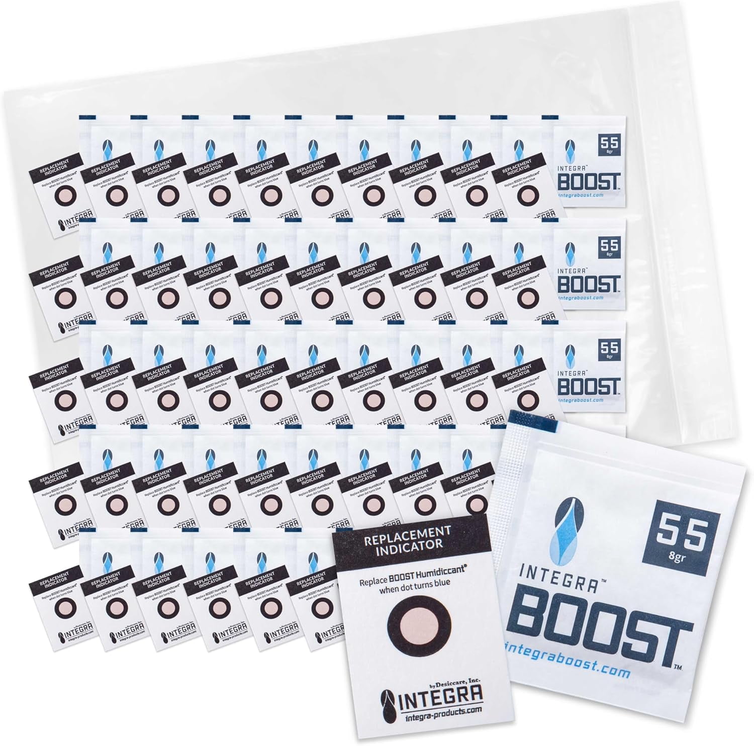 55% RH Level - 8 Gram Size - Two-Way Humidity Control Pack Incl ...