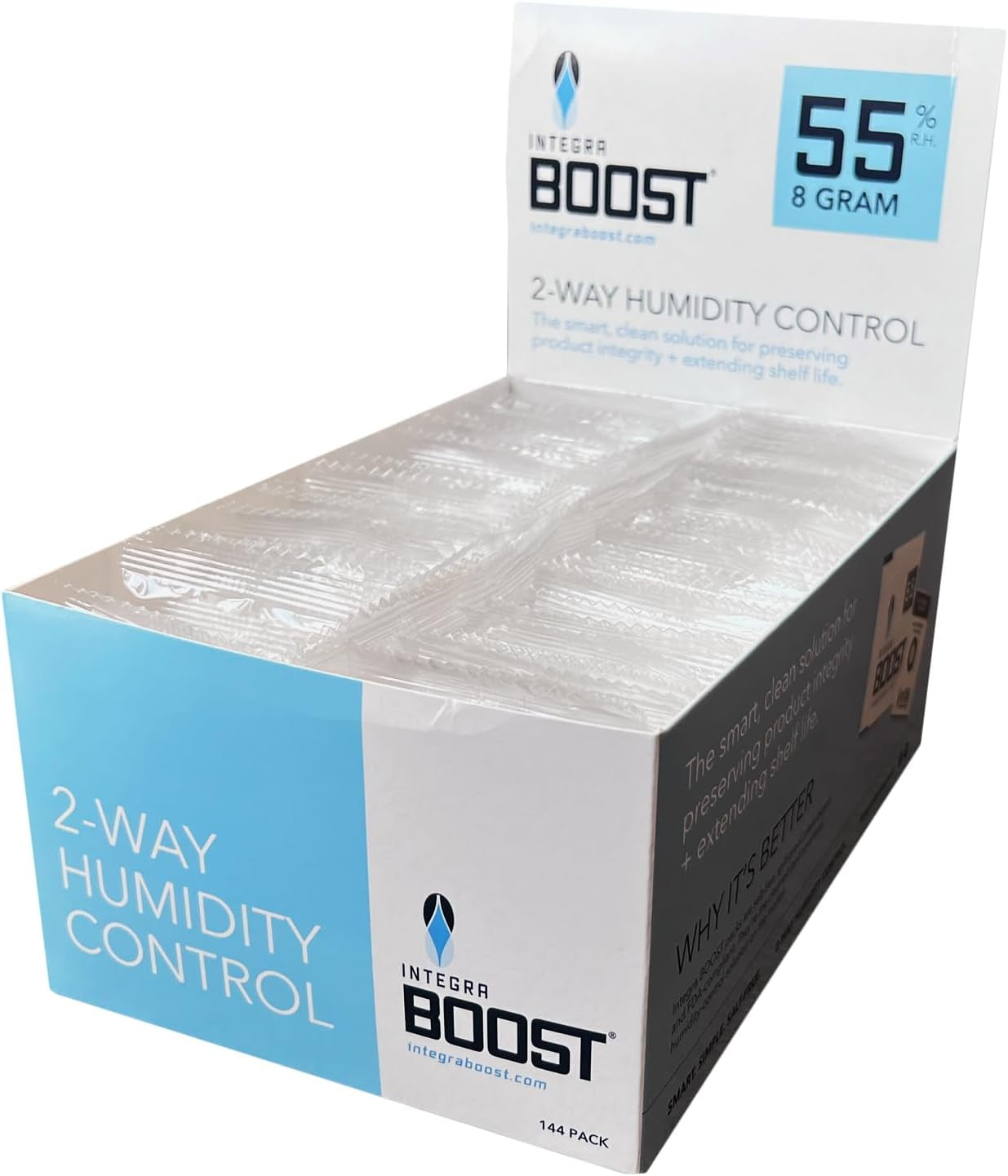 55% RH Level - 8 Gram Size - Two-Way Humidity Control Pack Incl ...