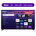 Roku Smart TV 2025 – 55-Inch Pro Series, 4K QLED Mini-LED – Roku TV with Backlit Voice Remote ...
