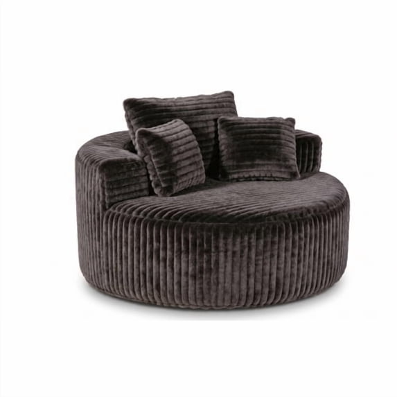 55" Round Modular Chaise Lounge Sofa | Perfect for Small Apartments ...