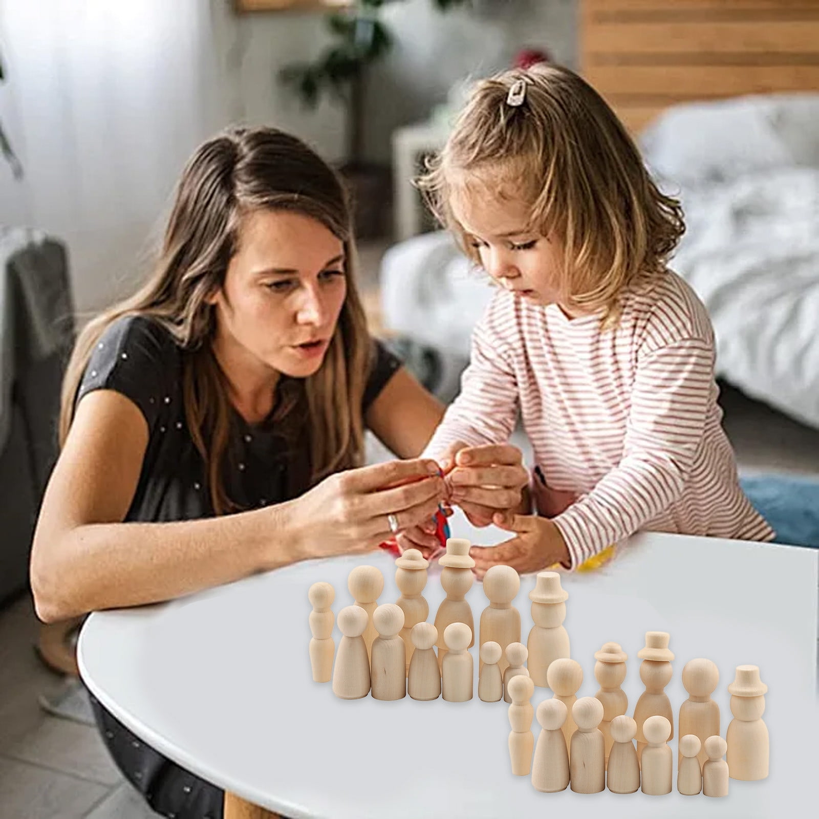 55 Solid Wood Peg Doll People | 65mm, 53mm, 43mm, 33mm Sizes | DIY ...