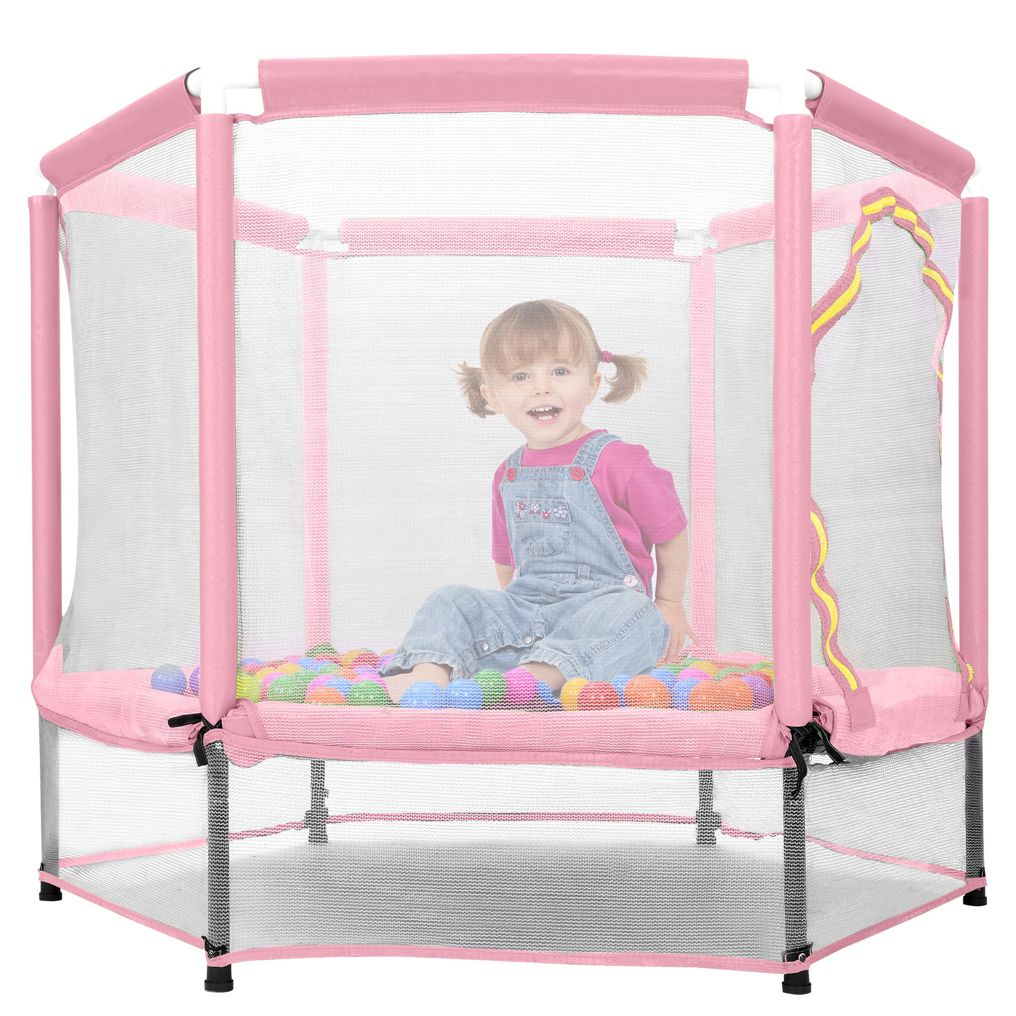 55'' Toddler Trampoline for Kids, SEGMART Kids Trampoline with ...
