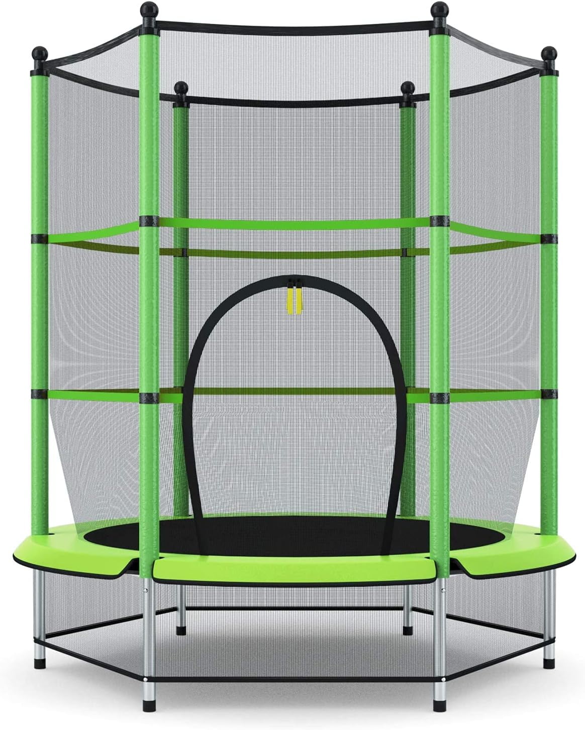 55" Trampoline for Kids, Children Trampoline w/Safety Enclosure Net ...