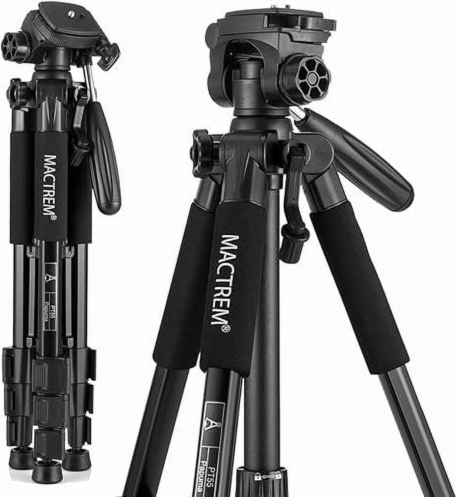 55" Travel Camera Tripod Stand, Lightweight Aluminum for DSLR SLR Canon ...