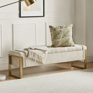 Better Homes & Gardens Springwood Storage Bench, Cream - Walmart.com