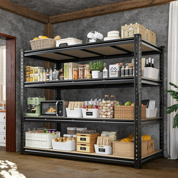 55" W Storage Shelves, 2040LBS Garage Shelving Heavy Duty, 4-Tier Heavy ...