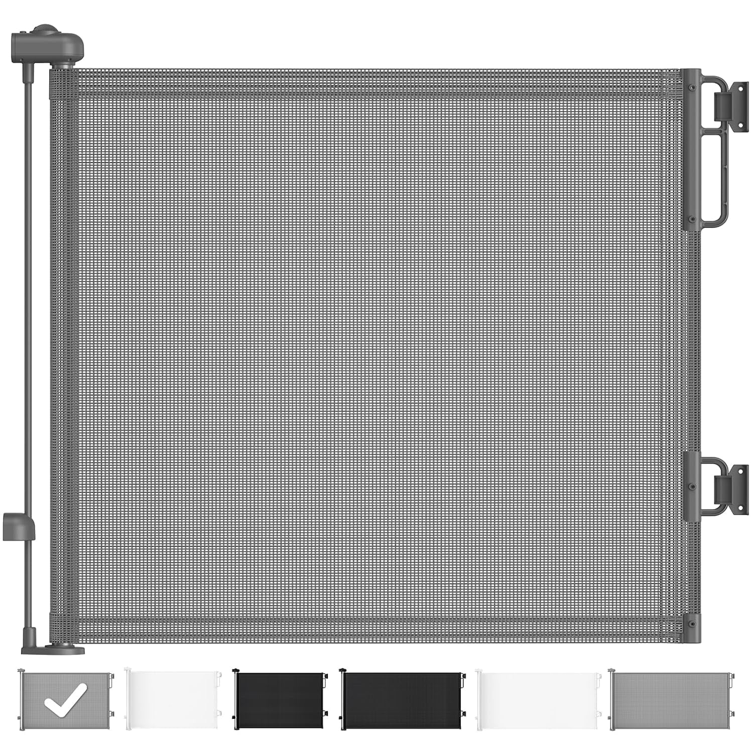 55" Wide Retractable Baby Gates for Doorways, Mom's Choice Award - Mesh ...