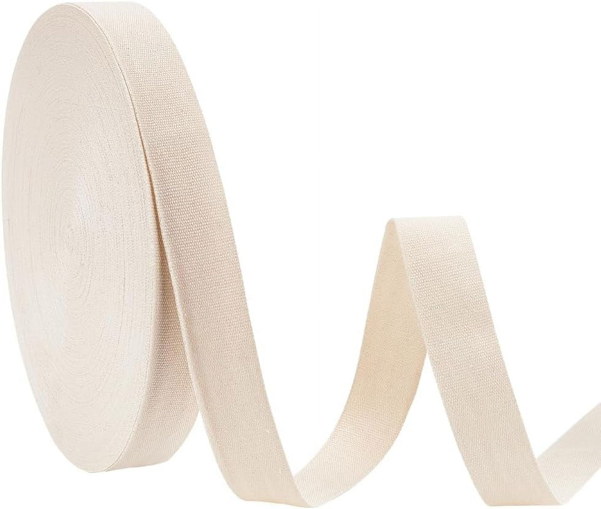 55 Yards Beige Cotton Twill Tape 1 inch Wide Natural Heavy Cotton ...