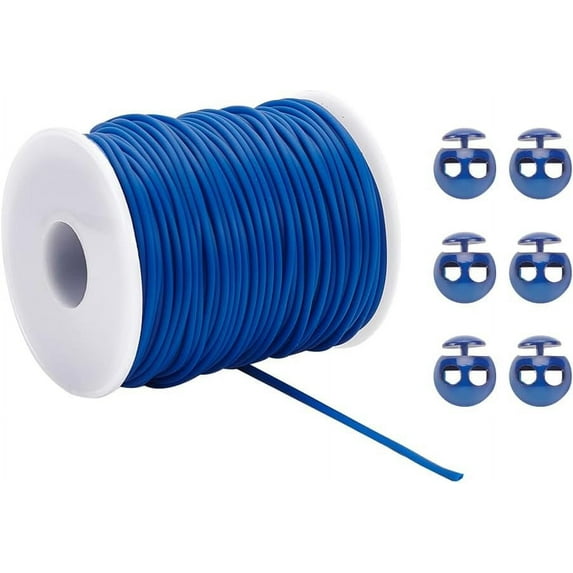 55 Yards Stitch Keeping Cords 2mm Hollow Rubber Tubing Knitting Barber ...