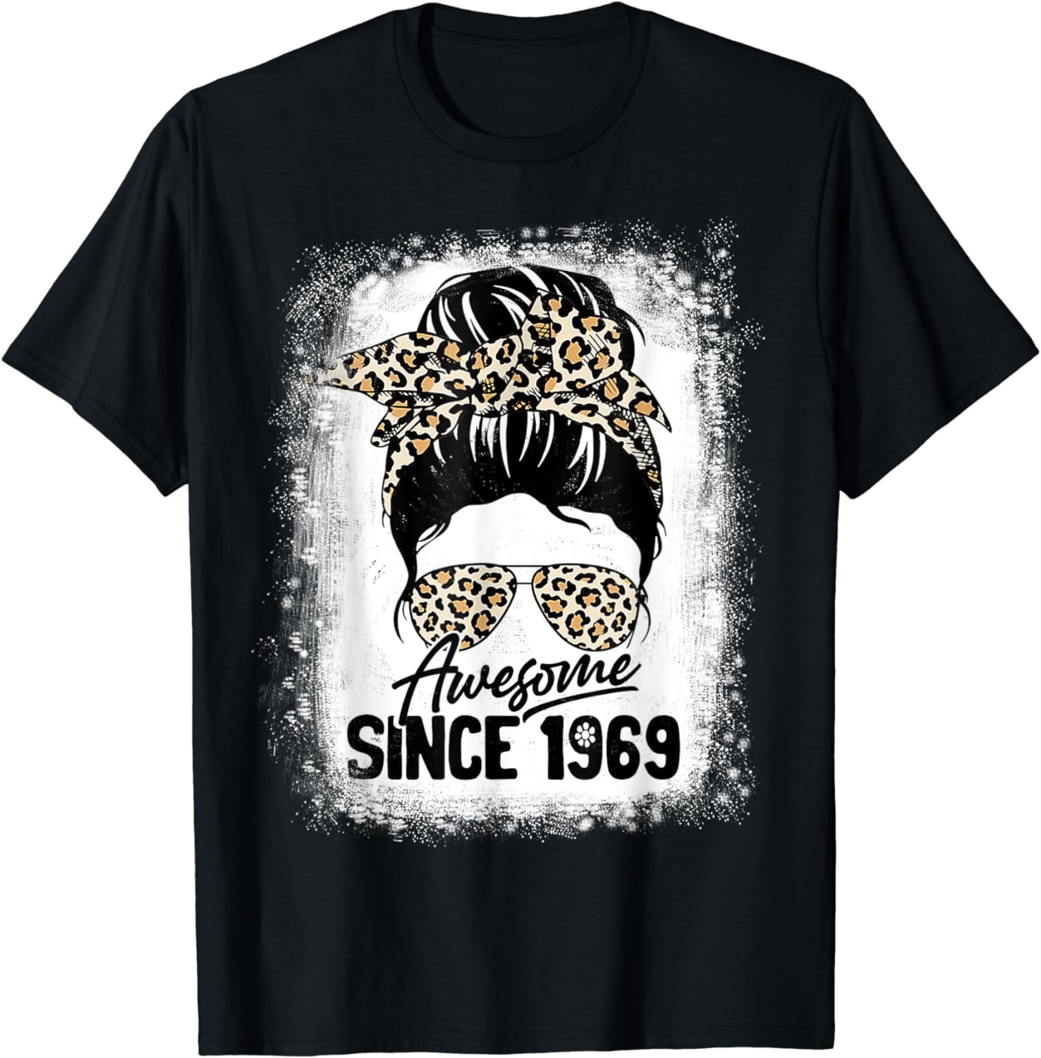 55 Years Old Awesome Since 1969 Leopard 55th Birthday T-Shirt - Walmart.com