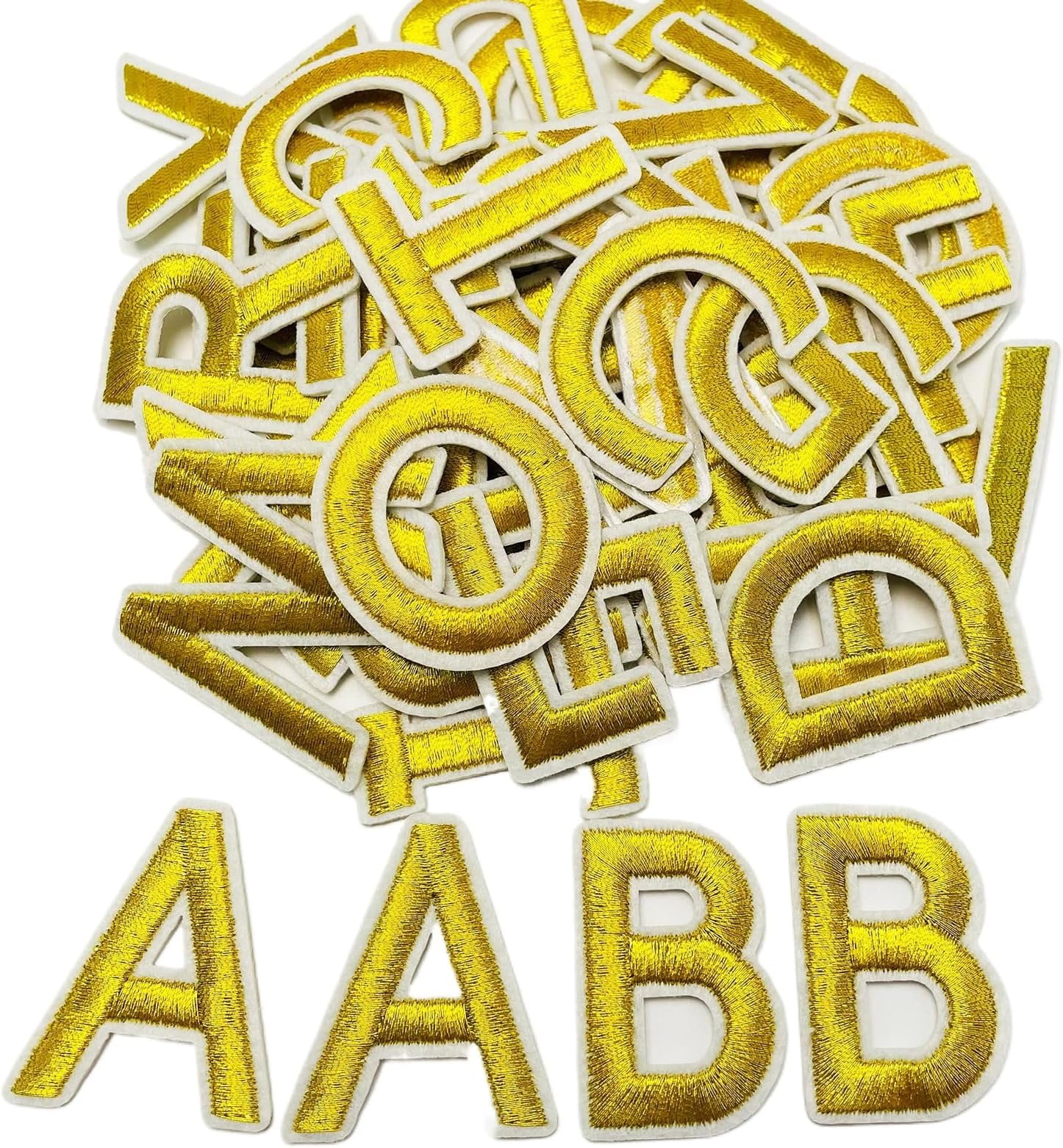 55 count Iron Letters Patches for Clothing, 1.5" Embroidery Alphabet ...