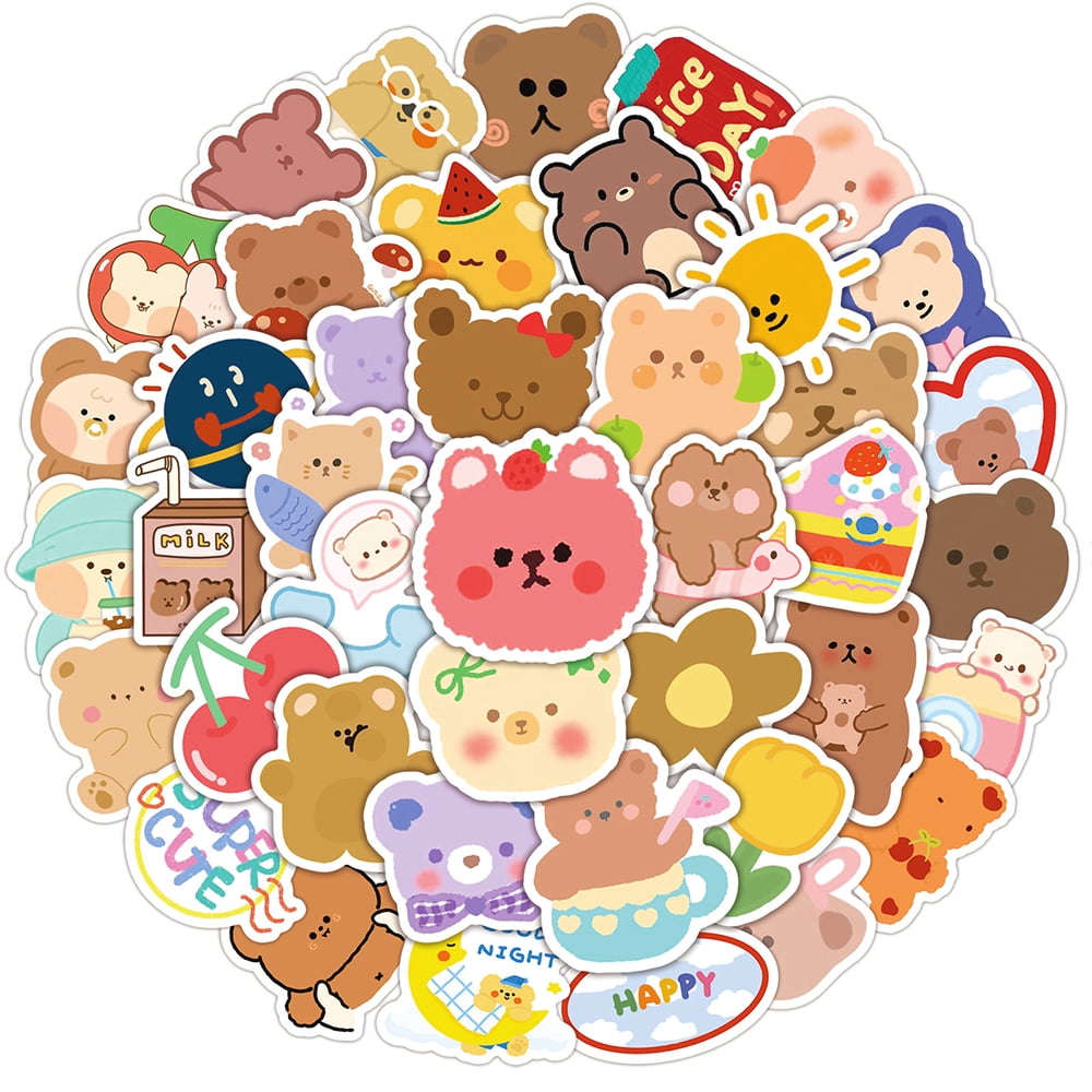 55 cute teddy bear graffiti stickers, cute little girl stickers ...