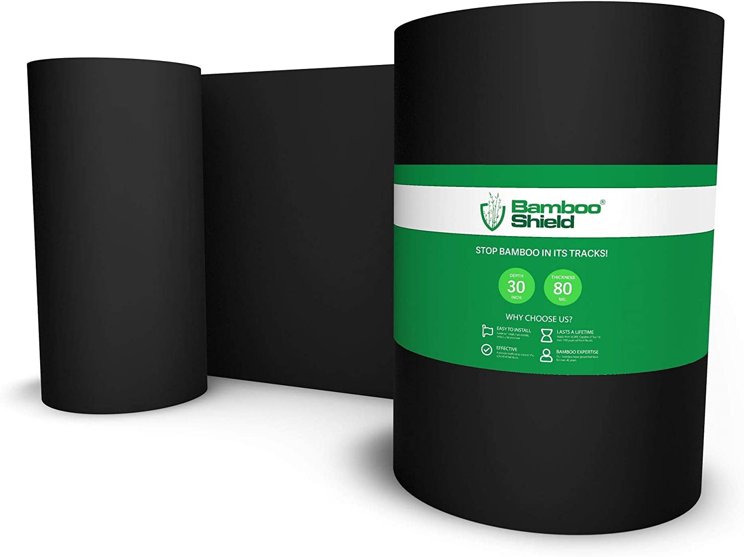 55 feet Long x 30 inch x 80 mil - Bamboo Root Barrier/Water Barrier ...
