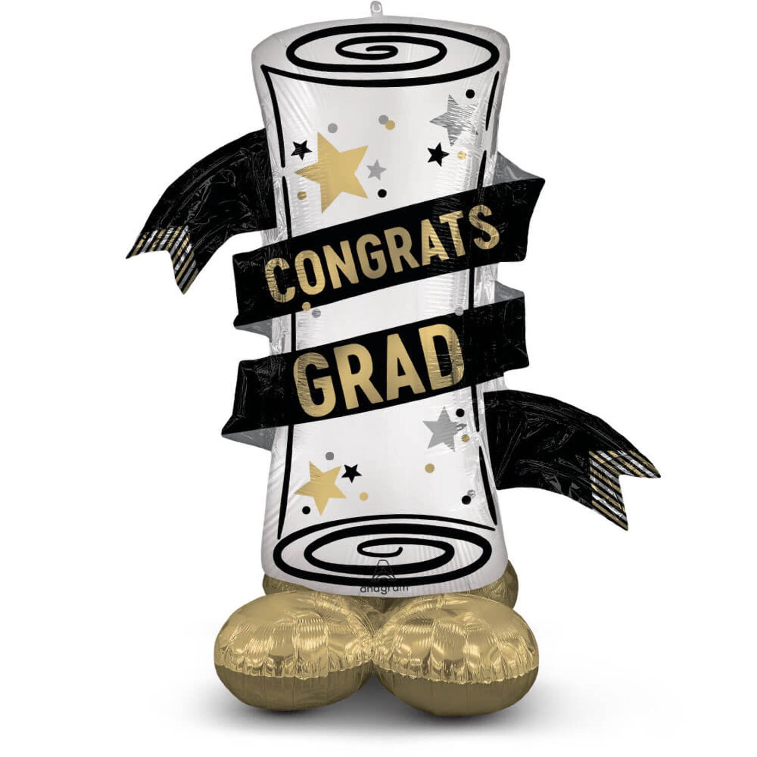 55 inch Satin Grad Diploma Airloonz Anagram Foil Mylar Balloon - Party ...