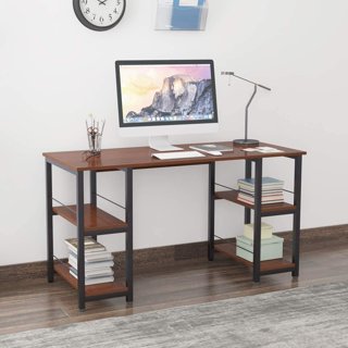 Mainstays 6-Cube Storage Computer Desk, Gray - Walmart.com