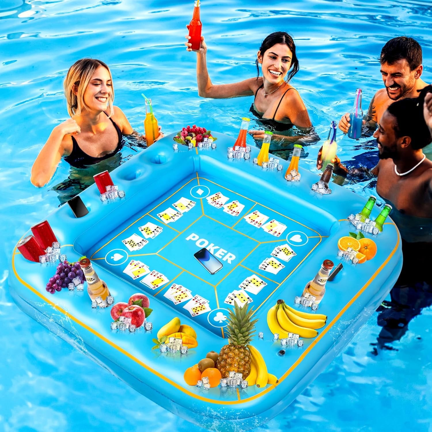 55 x 55 Inch Extra Large Inflatable Game Table with Waterproof Playing ...