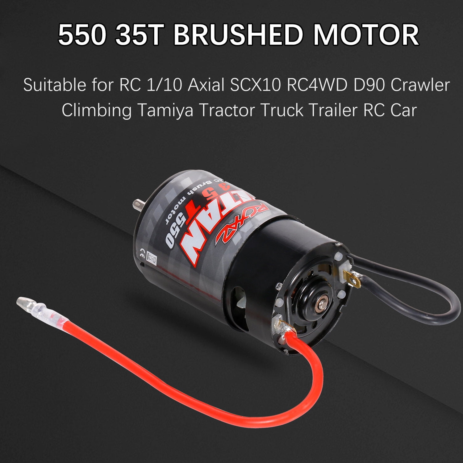 550 35T Brushed Motor for RC 1/10 Axial SCX10 RC4WD D90 Crawler ...