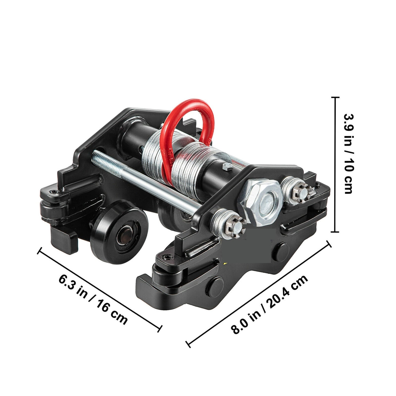 550 - 4400 LBS Plain Trolley Push Beam Monorail Trolley Adjustable ...