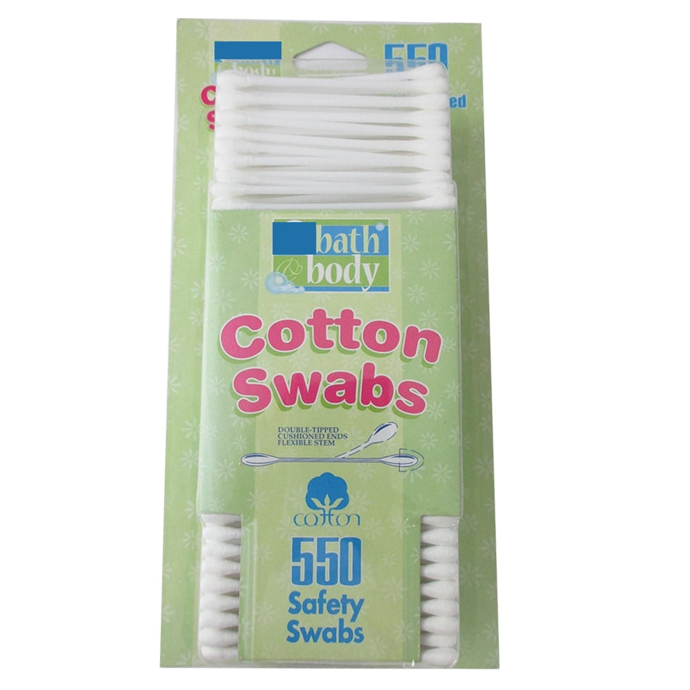 AllTopBargains 550 Cotton Swabs, Double Tipped, Safety Ear Wax Remover ...