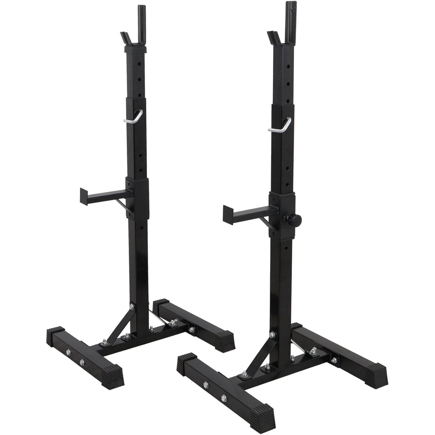 550 Lbs Squat Rack Barbell Rack 41-66 Inches Adjustable Standard Sturdy ...