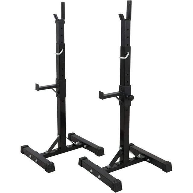 550 Lbs Squat Rack Barbell Rack 41-66 Inches Adjustable Standard Sturdy ...